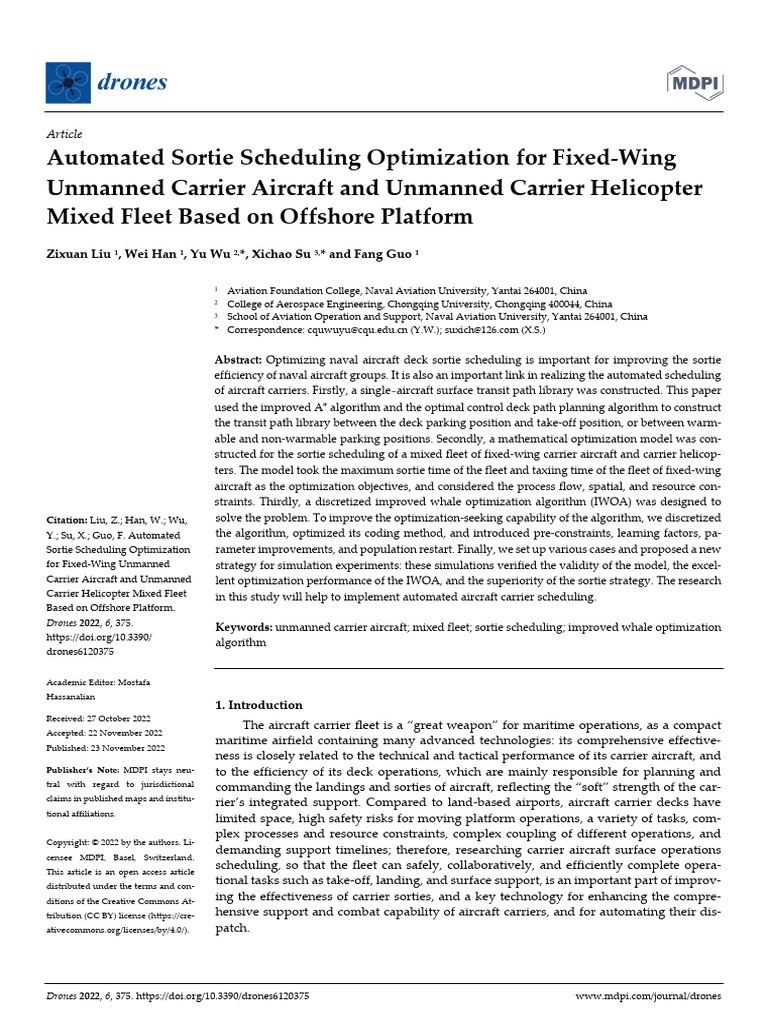 Automated Sortie Scheduling Optimization For Fixed | PDF | Mathematical Optimization | Metaheuristic