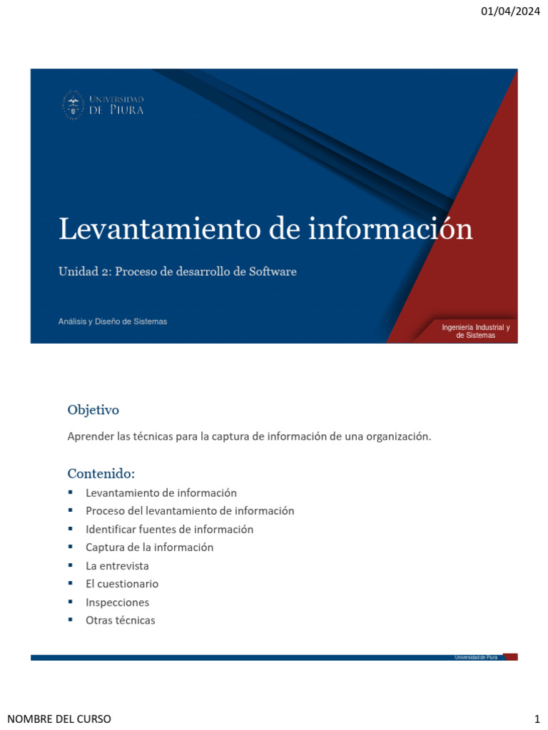 Levantamiento de Información | PDF | Cuestionario | Información