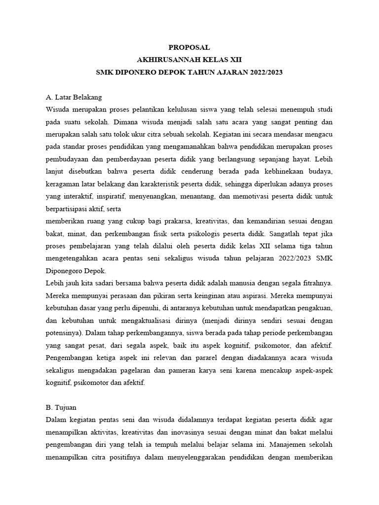 PROPOSAL wisuda 2023 | PDF