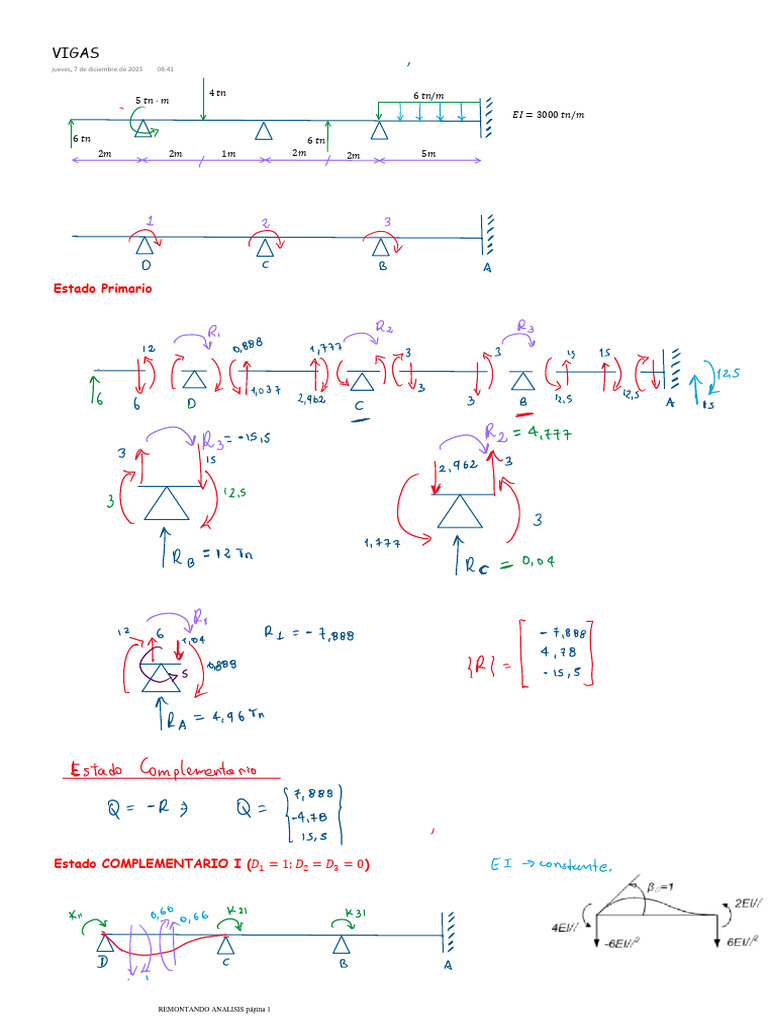 Análisis Estructural: Estados y Deformaciones | PDF | Viga (Estructura ...