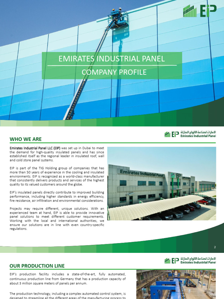Emirates Industrial Panel Company Overview | PDF | Polyurethane | Roof