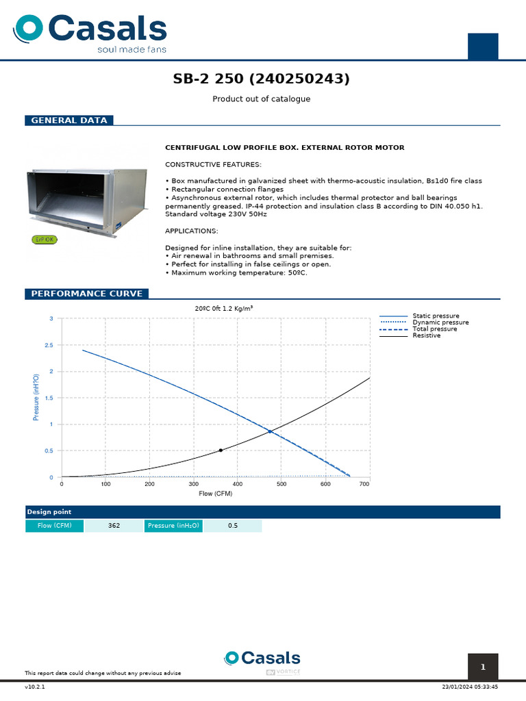 Low Profile Exhaust Fan Specifications | PDF | Mechanical Engineering ...