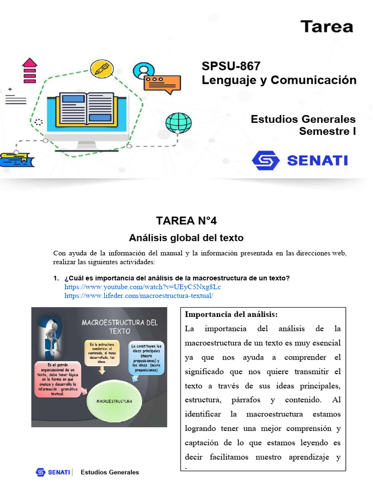 Spsu-867 Tarea U004 | PDF | Sustantivo | Comunicación
