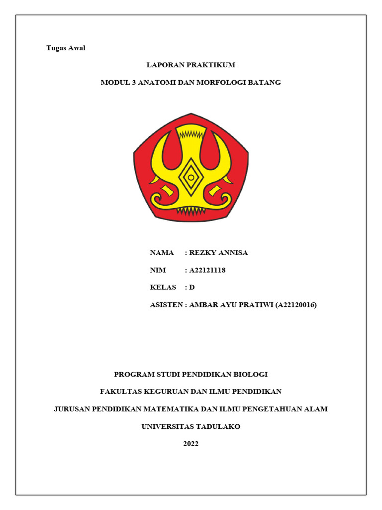 Tugas Awal Modul 3 Batang | PDF