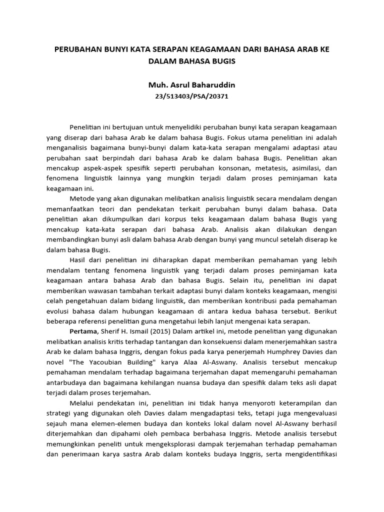 Muh Asrul Baharuddin - Tugas Filsafat Bahasa | PDF