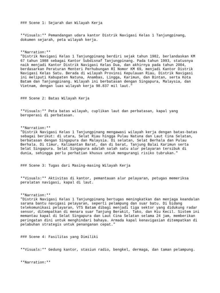Sejarah dan Tugas Distrik Navigasi Tanjungpinang | PDF