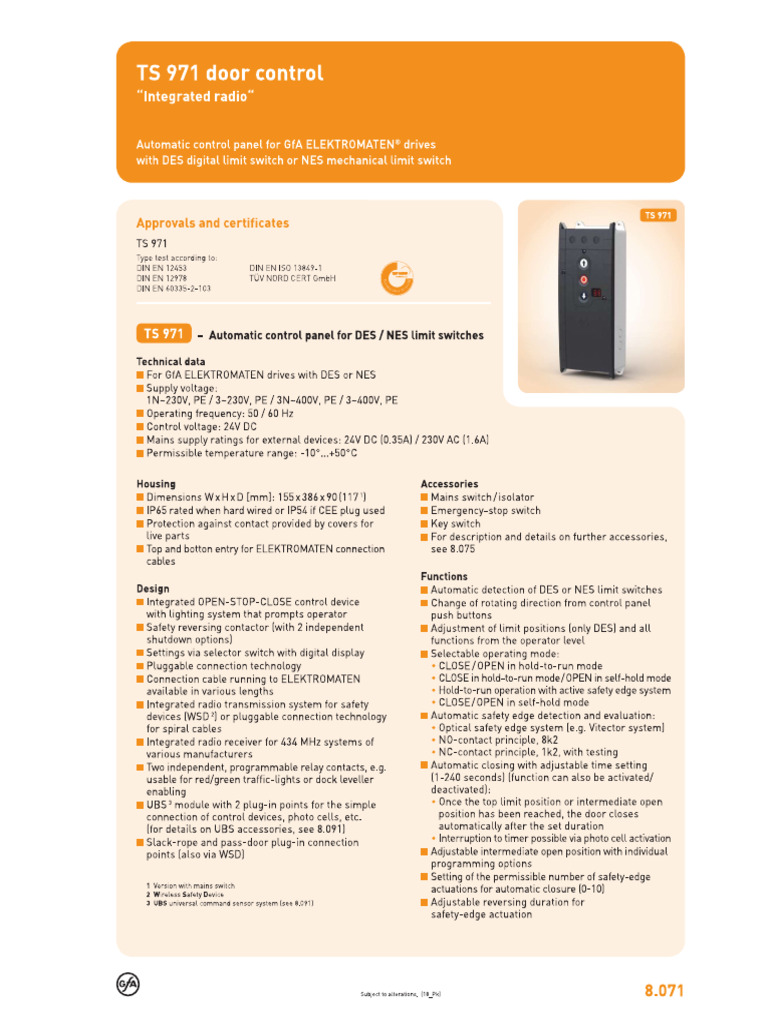 S971 - Technical Data Sheet | PDF