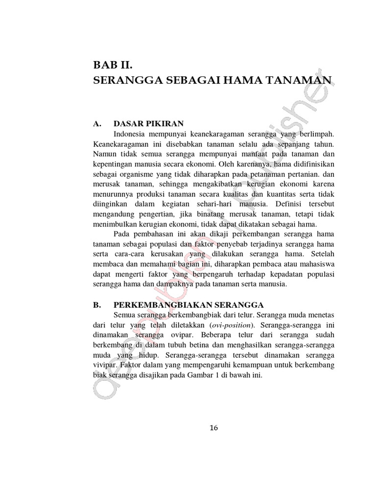 BAB II Dan BAB III Serangga Sebagai Hama Dan Vektor Penyakit | PDF