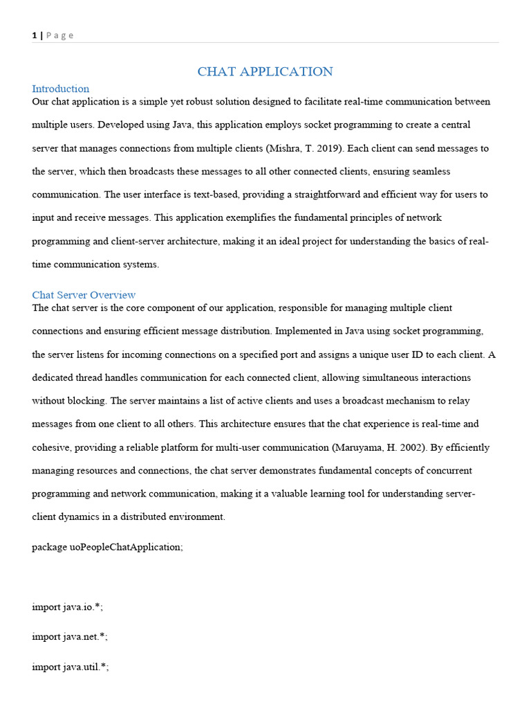 Unit 7 Java Chatting Application Pdf Server Computing Port Computer Networking