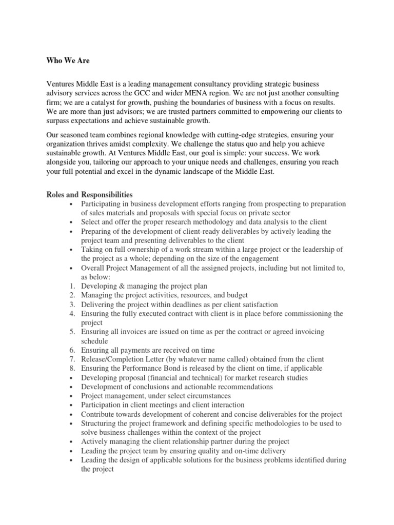 JD For Research Manager - MRD | PDF | Project Management | Sales
