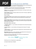 Life Processes Class 10th | PDF