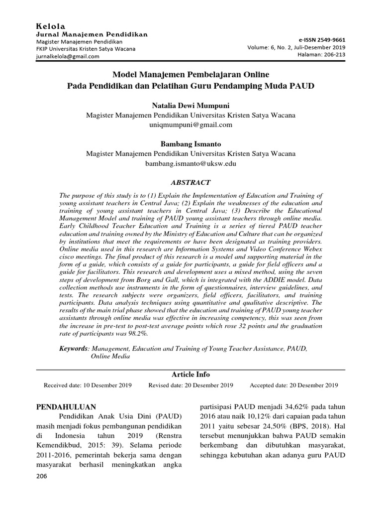 Model Manajemen Pembelajaran Online Pada Pendidikan Dan Pelatihan Guru ...