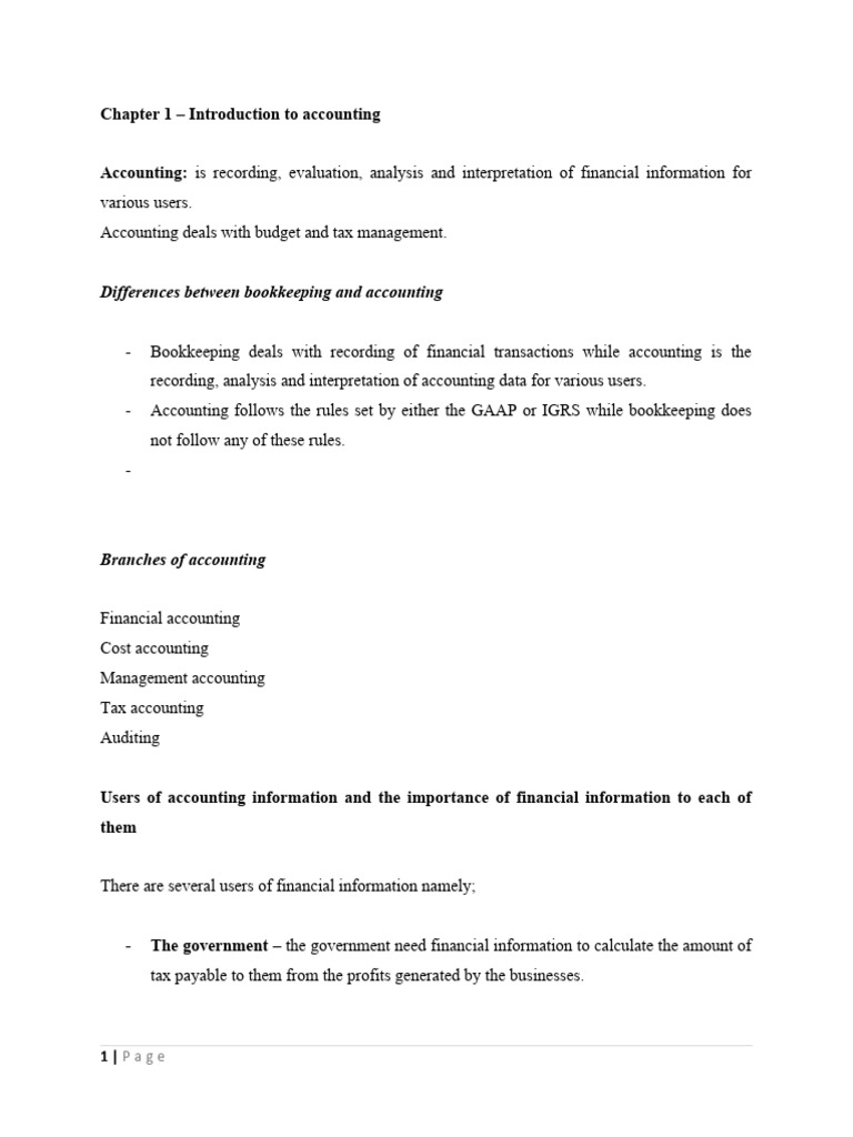 Accounting Concepts Notes Form 4 FBL and OS | PDF | Debits And Credits ...