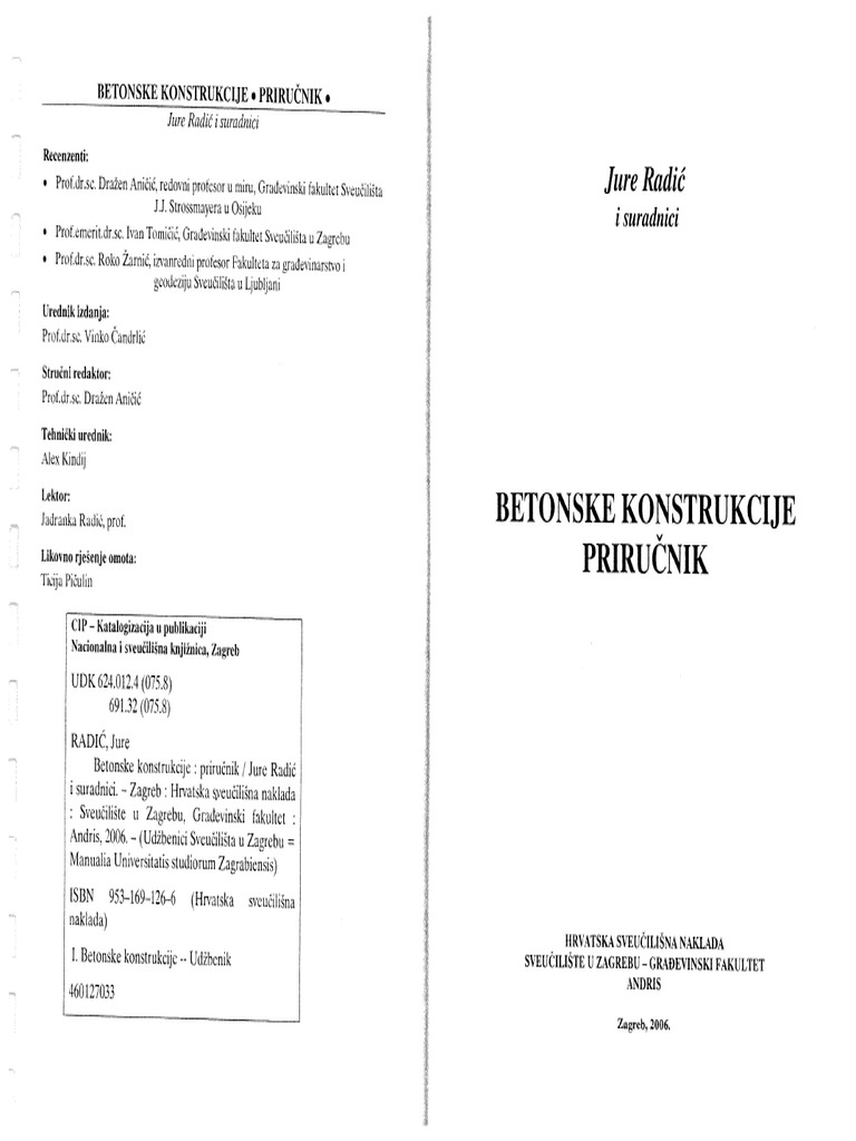 JureRadic-Betonske Konstrukcije 1 | PDF
