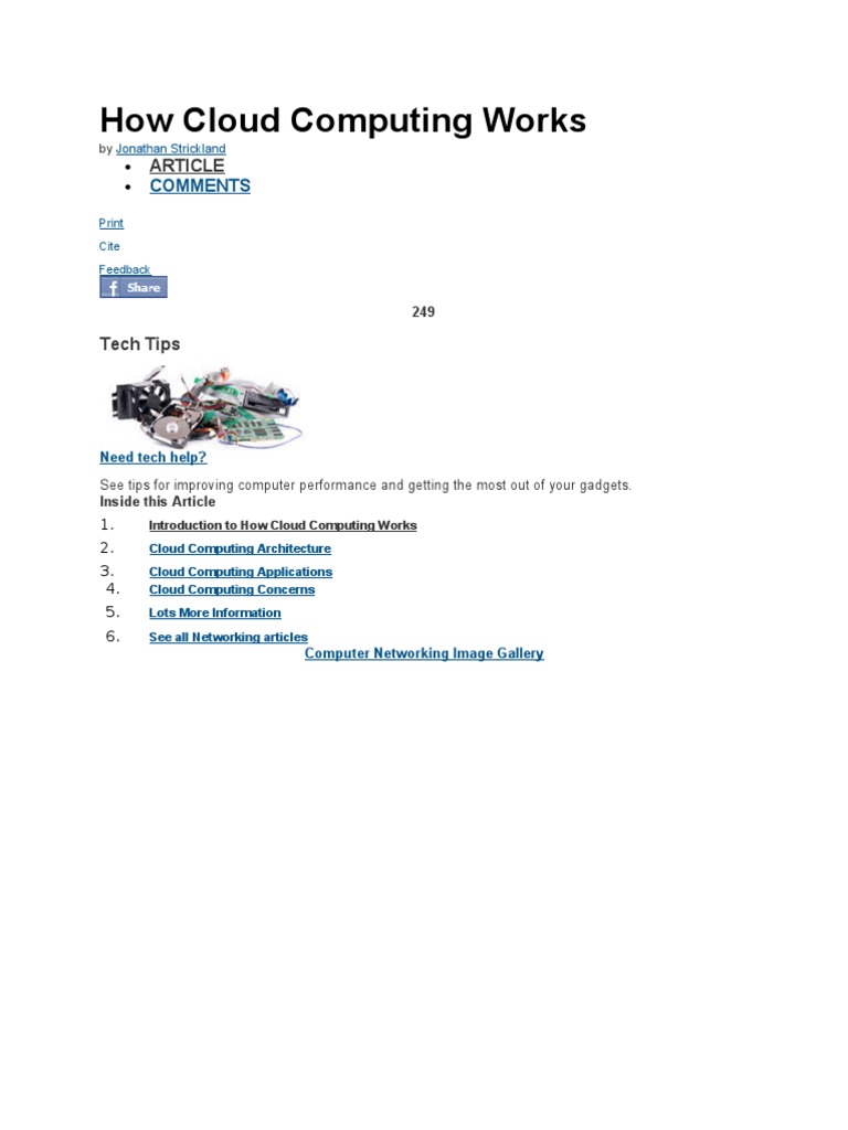 How Cloud Computing Works | PDF | Cloud Computing | Software As A Service
