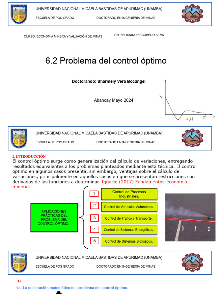 6.2 Problema Del Control Óptimo | PDF | Regla de Taylor | Optimización Matemática