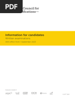 JCQ Checklist For Invigilators - Written Examinations FINAL 24 25 | PDF