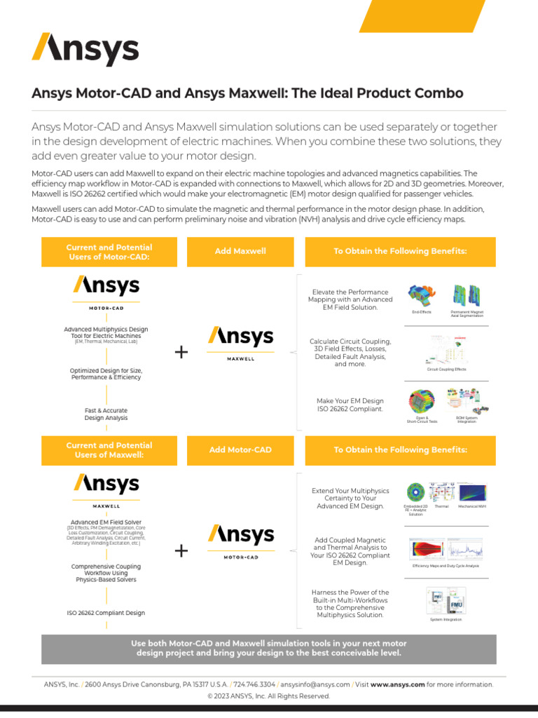 Ansys Motorcad Maxwell Combo | PDF | James Clerk Maxwell | Electricity