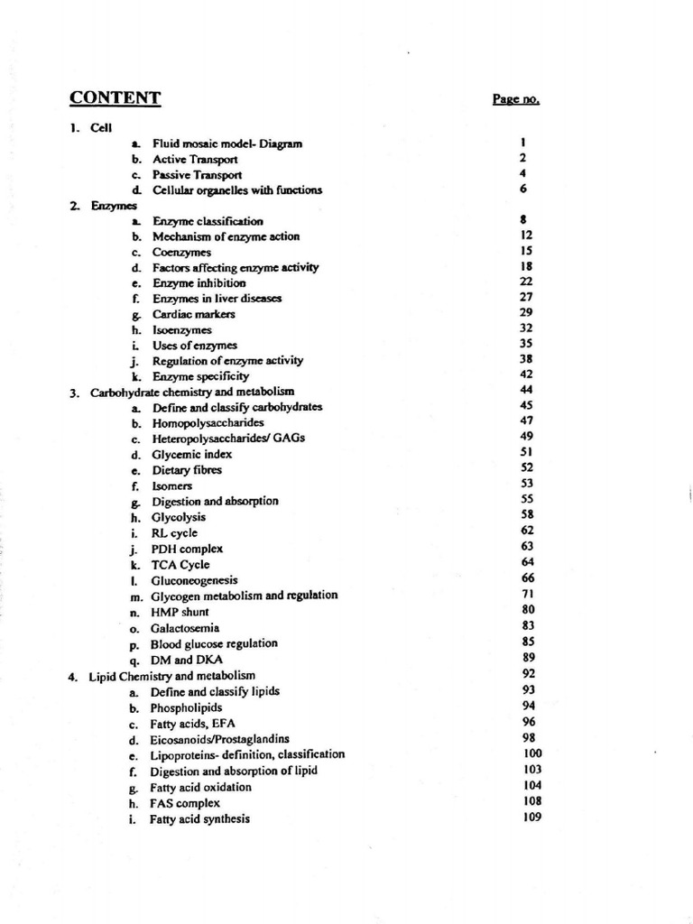 Biochemistry Full PDF.. All Topic Covered With Short Form..... | PDF