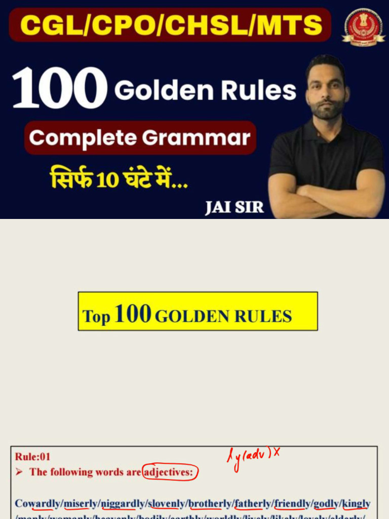 100 GOLDEN RULES (Upgraded Version) | PDF
