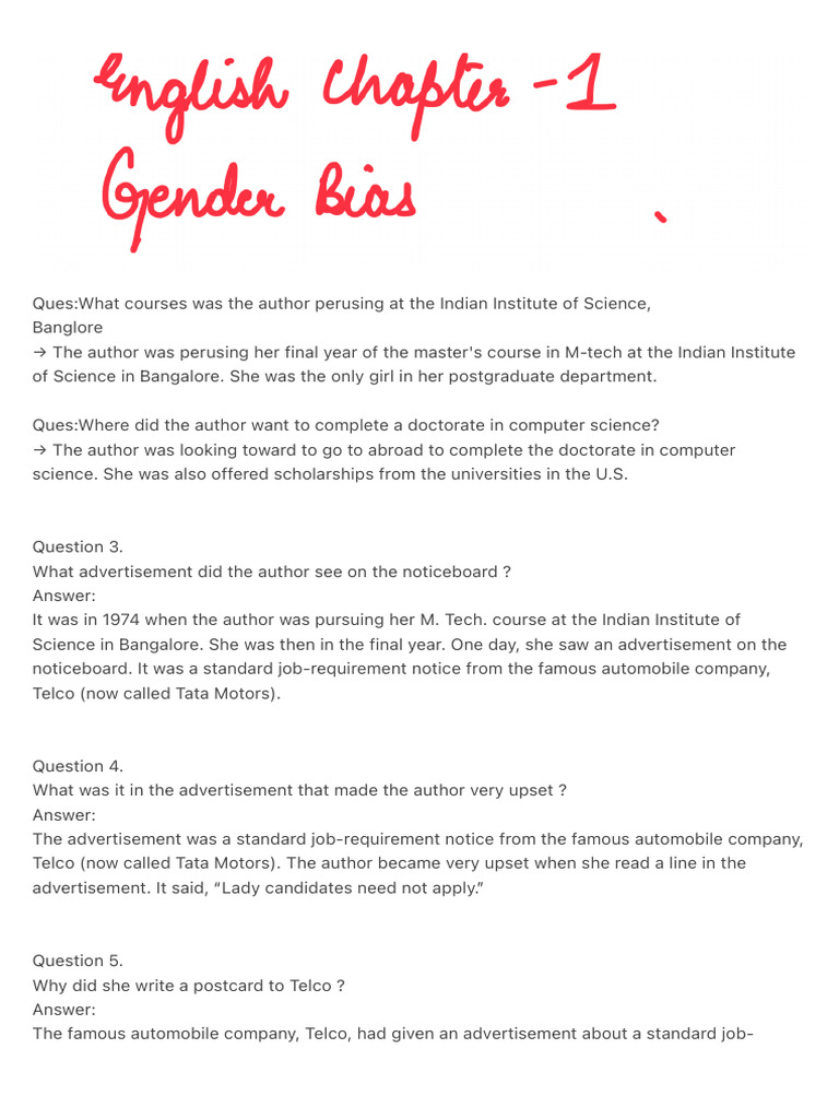 English Chapter-1 | PDF