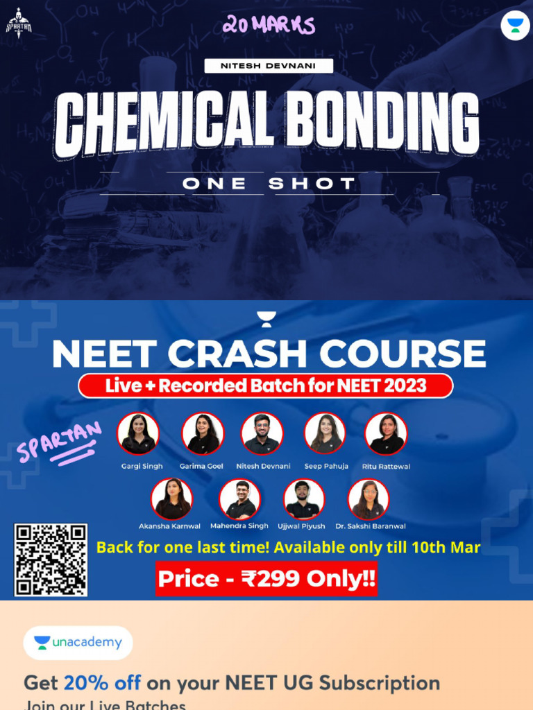 Chemical Bonding Marathon Session Nitesh Devnani | PDF | Chemical ...