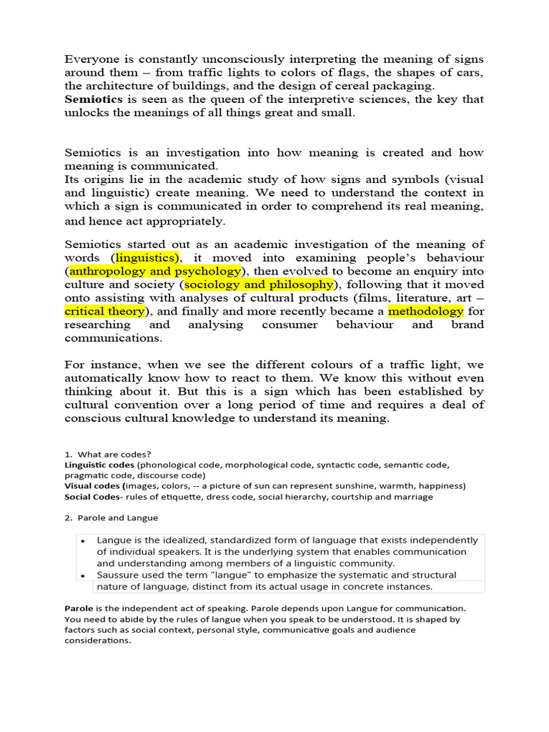Semiotics | PDF | Semantics | Concept