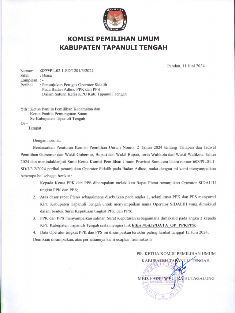 2099-Penunjukan Op Sidalih | PDF