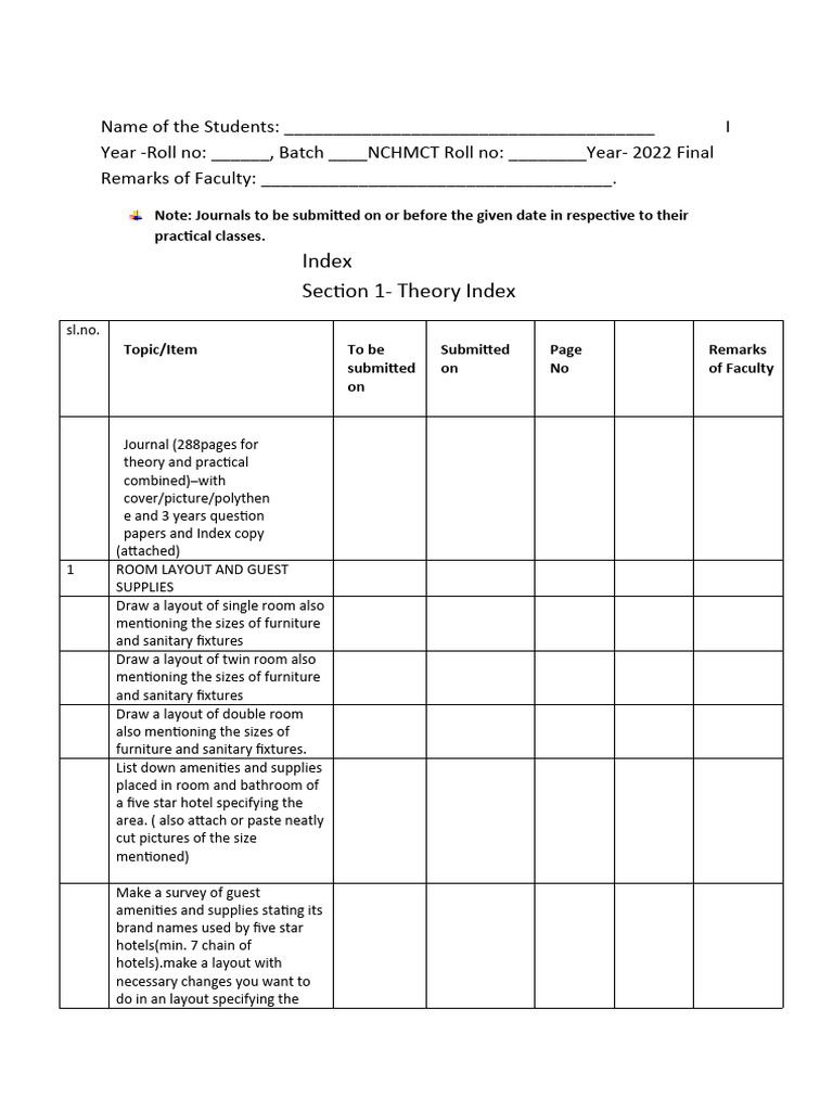 2nd Sem Journal Format | PDF | Bed | Hotel