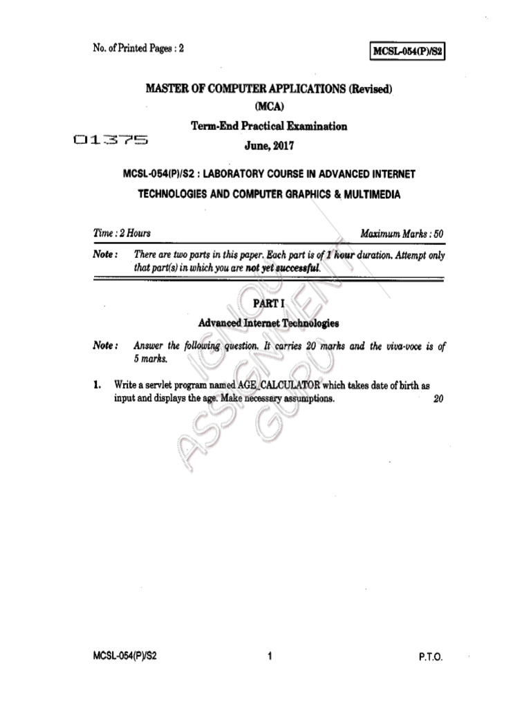 MCSL 054 | PDF | Thesis | Internet