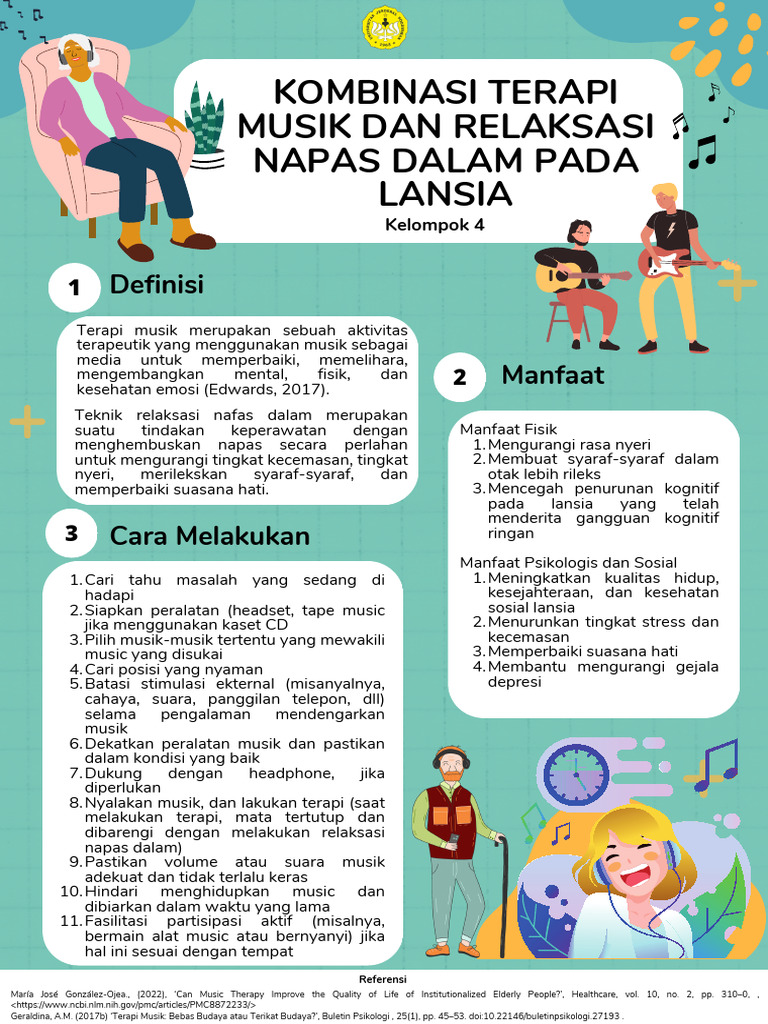 Poster Kombinasi Terapi Musik Dan Relaksasi Napas Dalam Pada Lansia ...