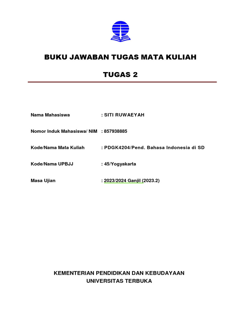 BJT TMK 2 Bahasa Indonesia | PDF