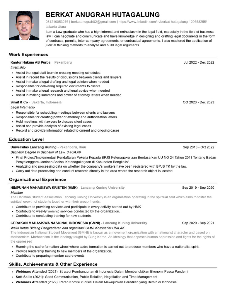 Resume Berkat Anugrah Hutagalung | PDF