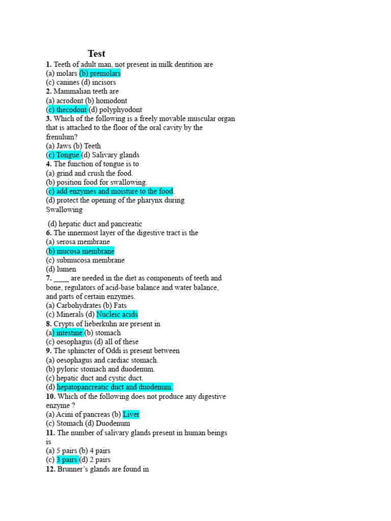 Digestion Pdf Human Digestive System Stomach