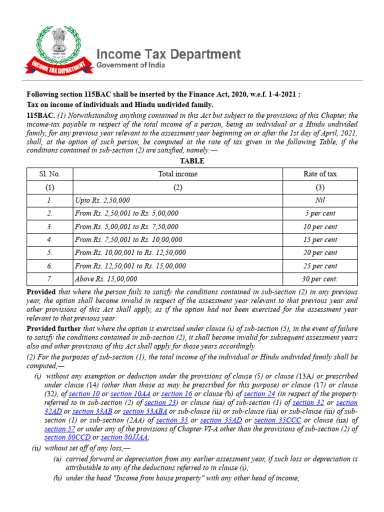 115BAC | PDF | Depreciation | Tax Deduction