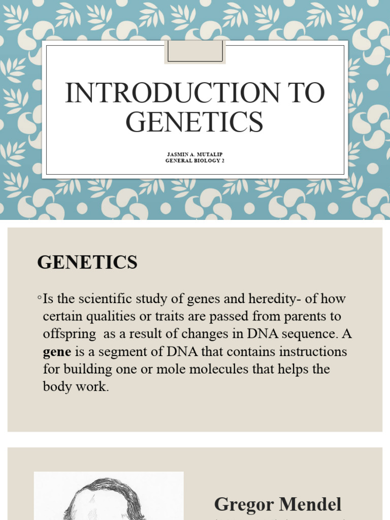 Introduction To Genetics Pdf Dominance Genetics Genetics
