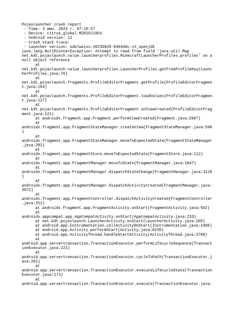 Latestcrash Pdf Java Programming Language Android Operating System