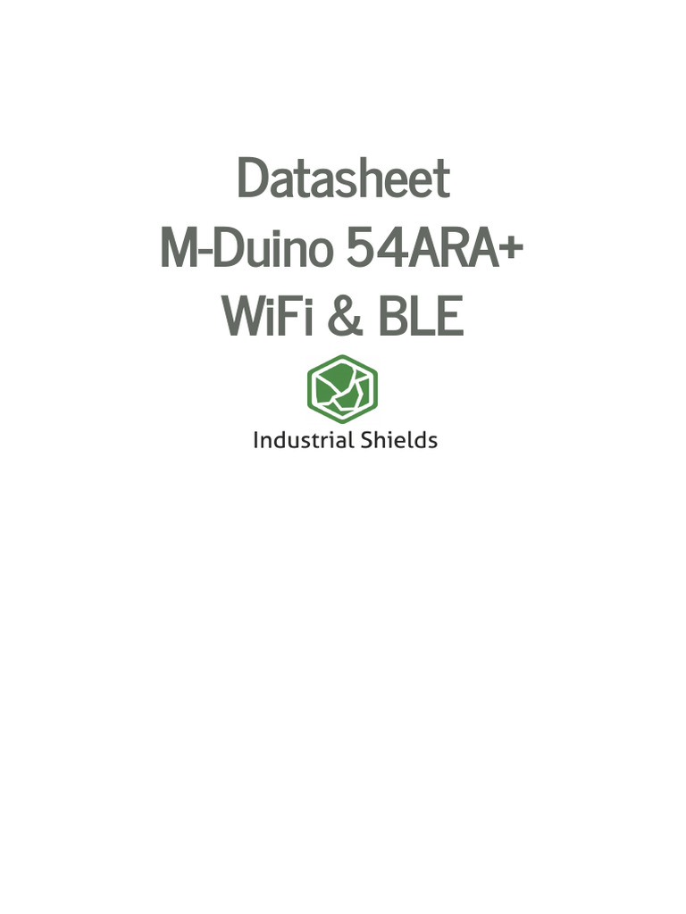 M-Duino 54ARA+ WiFi & BLE-Arduino-PLC-2 | PDF | Power Supply | Electrical Engineering