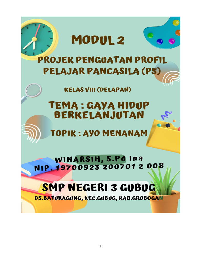 Modul Projek - P5, Ayo Menanam - Fase D | PDF