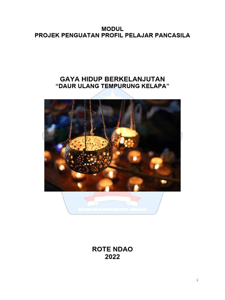 Modul Projek - Modul P5 - Daur Ulang Tempurung Kelapa - Fase D | PDF
