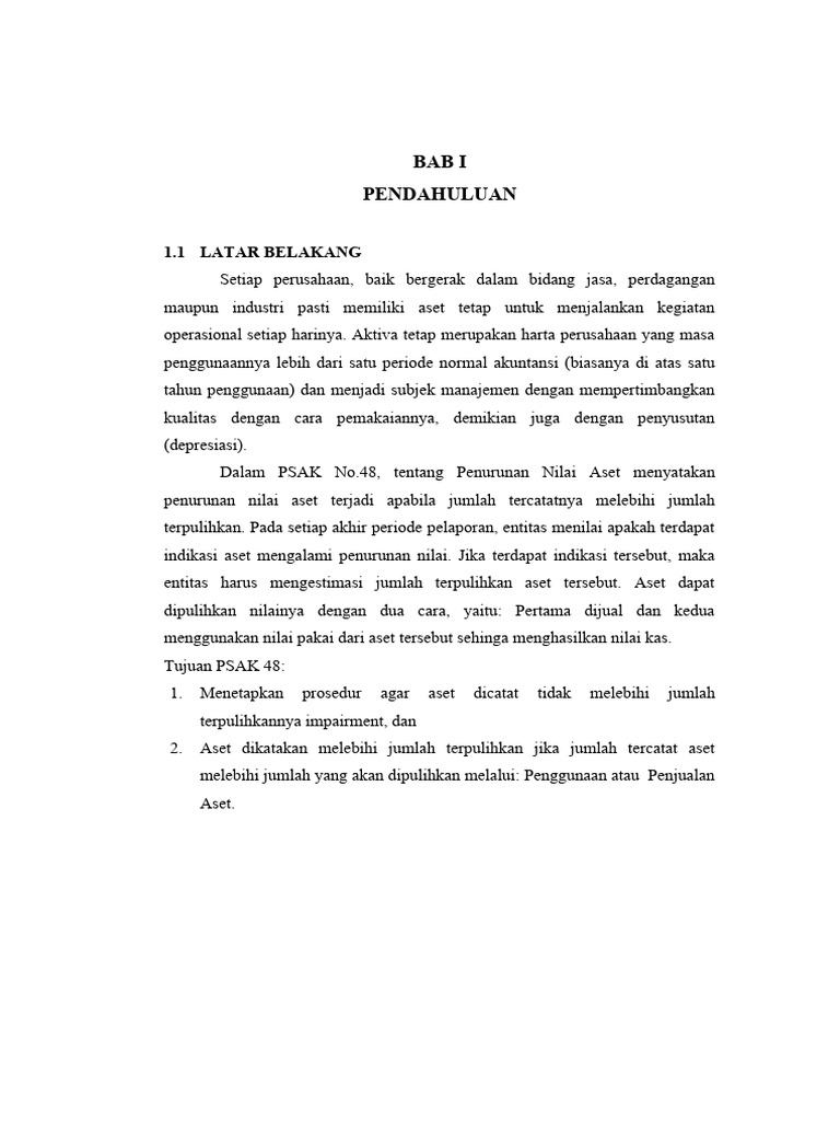 Makalah PSAK 48 | PDF