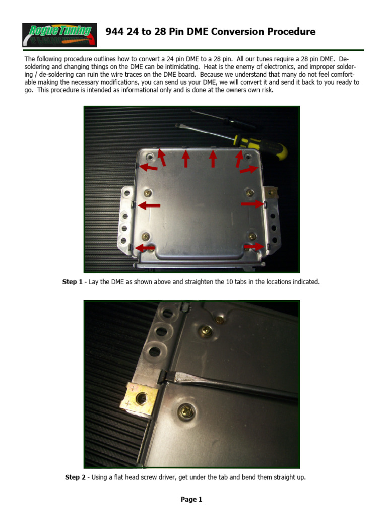 DME 28 Pin Conversion | PDF | Printed Circuit Board | Electrostatic Discharge