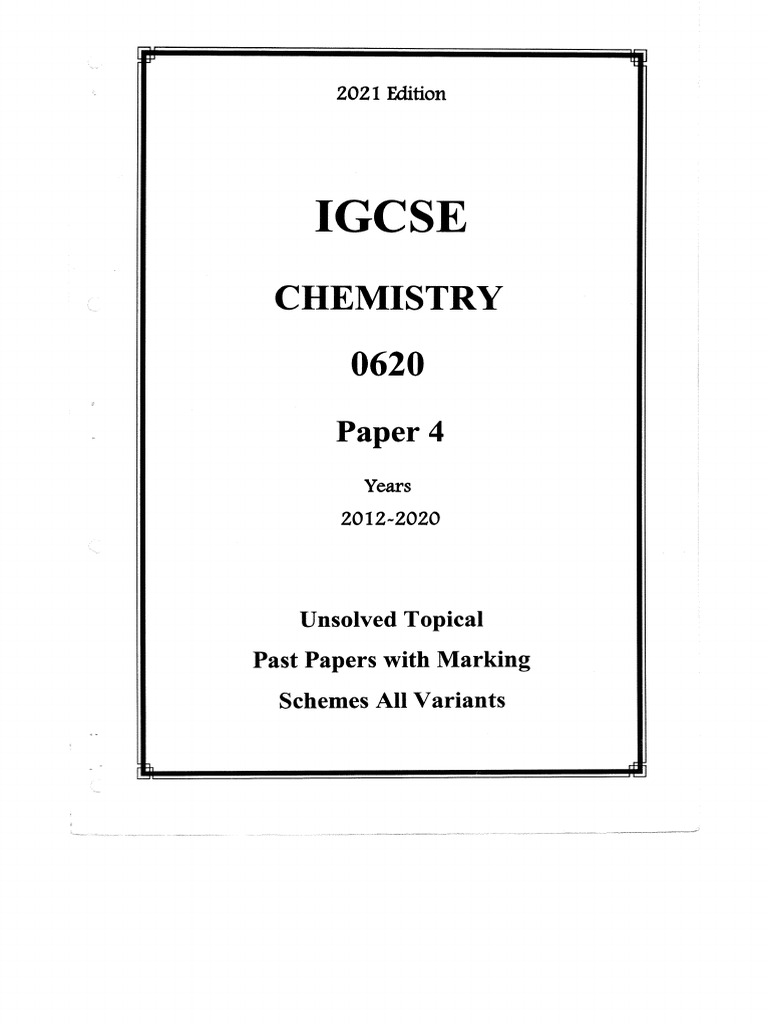 Chemistry P4 V1 | PDF