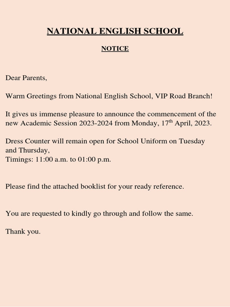 CLASS 11 NOTICE 2023-2024-1 | PDF | Inquiry | Science