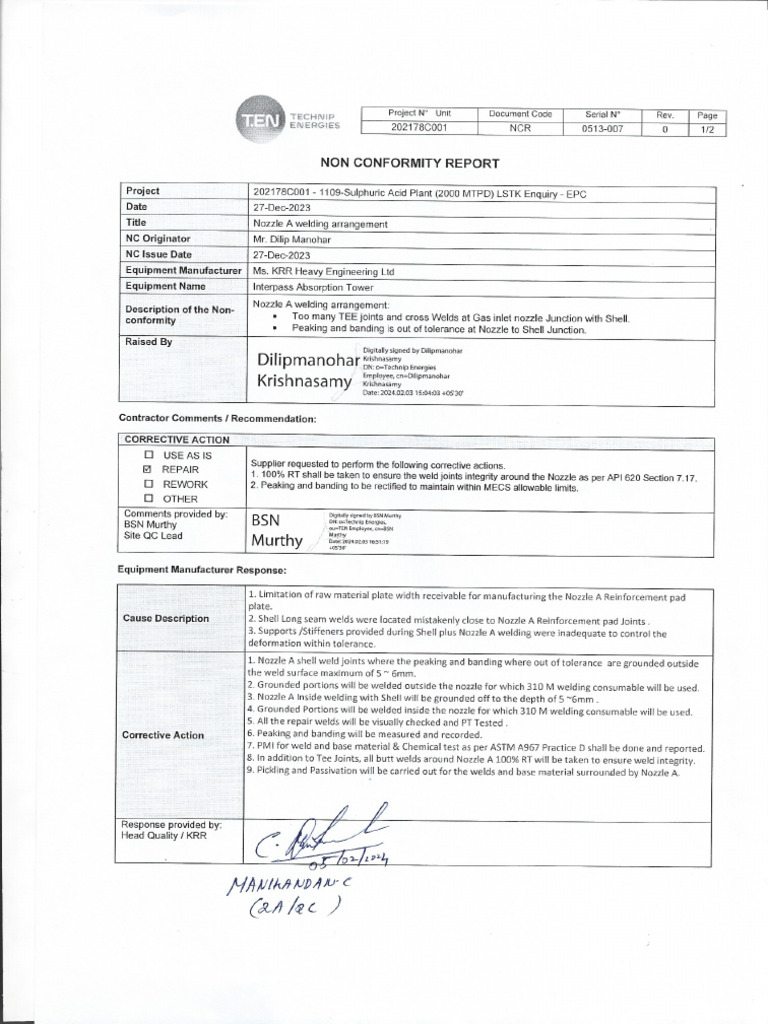 A Nozzle NCR Documents | PDF