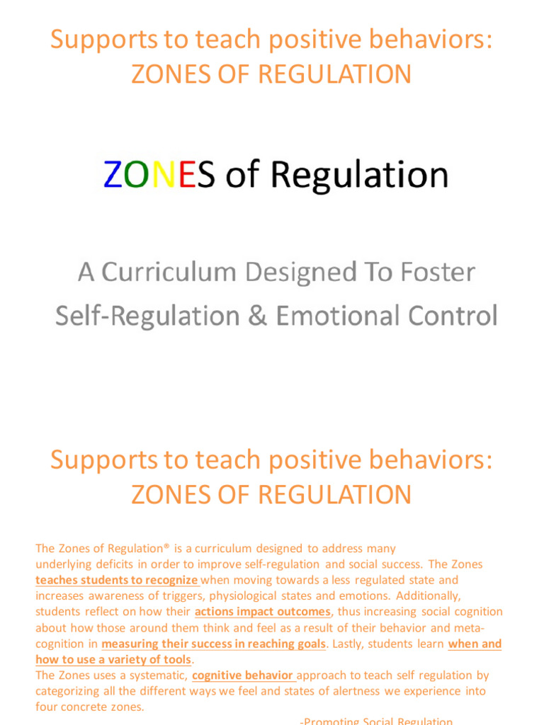 Zones of Regulation PDF | PDF | Behavior | Social Psychology
