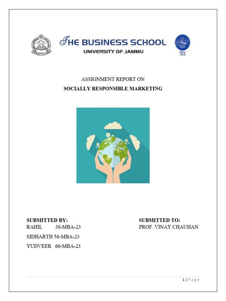 Socially Responsible Marketing | PDF | Corporate Social Responsibility ...