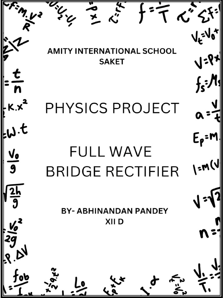 Full-Wave Bridge Rectifier Guide | PDF | Rectifier | Direct Current
