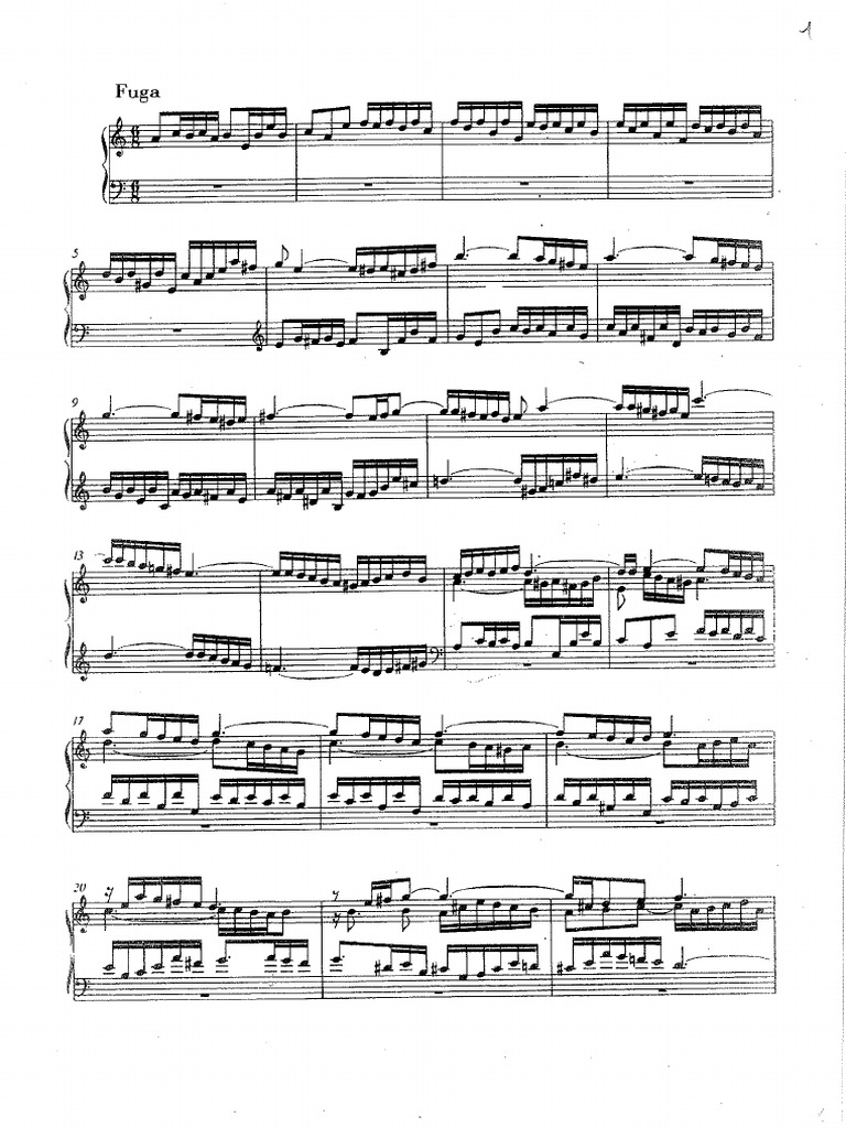 Fuga in LA M BWV 543 Di J.S.Bach | PDF