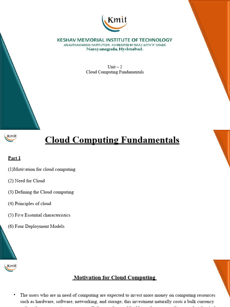 Unit 2 | PDF | Cloud Computing | Computing
